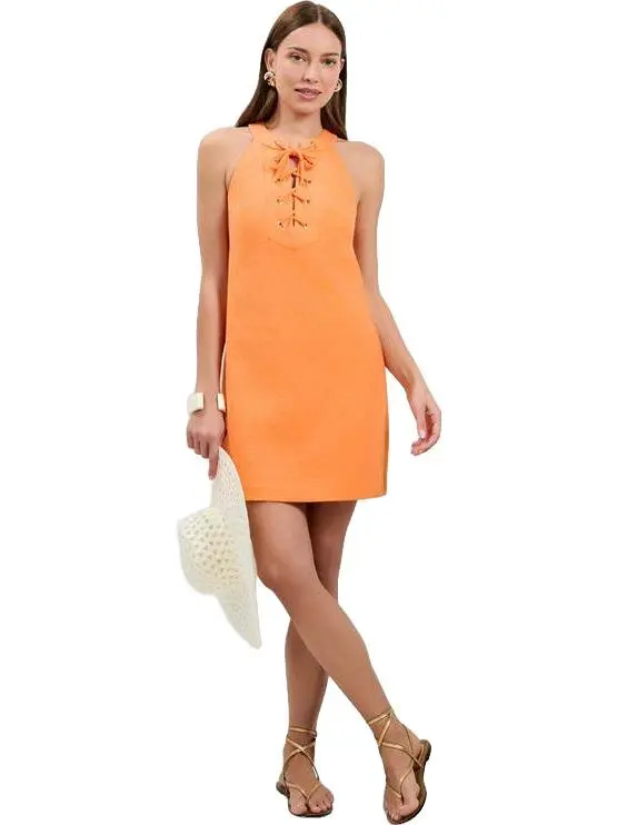 Trina Turk Cappuccia Lace-up Mini Dress - Aulenti Orange