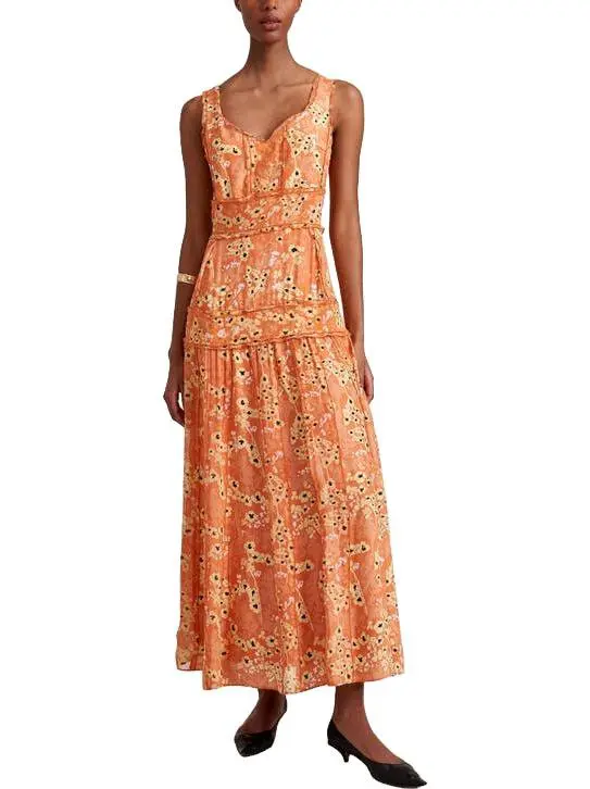 LA LIGNE Livia Midi Dress - Desert Floral