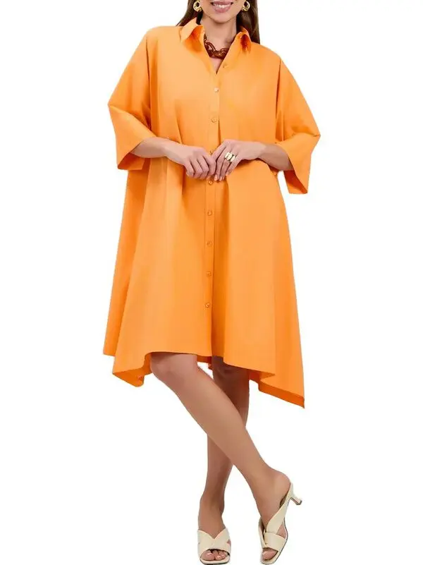Trina Turk Seveso Shirt Dress - Aulenti Orange