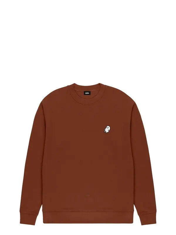 DALIX Relaxed Fit Fleece Crewneck Sweatshirt - Clay
