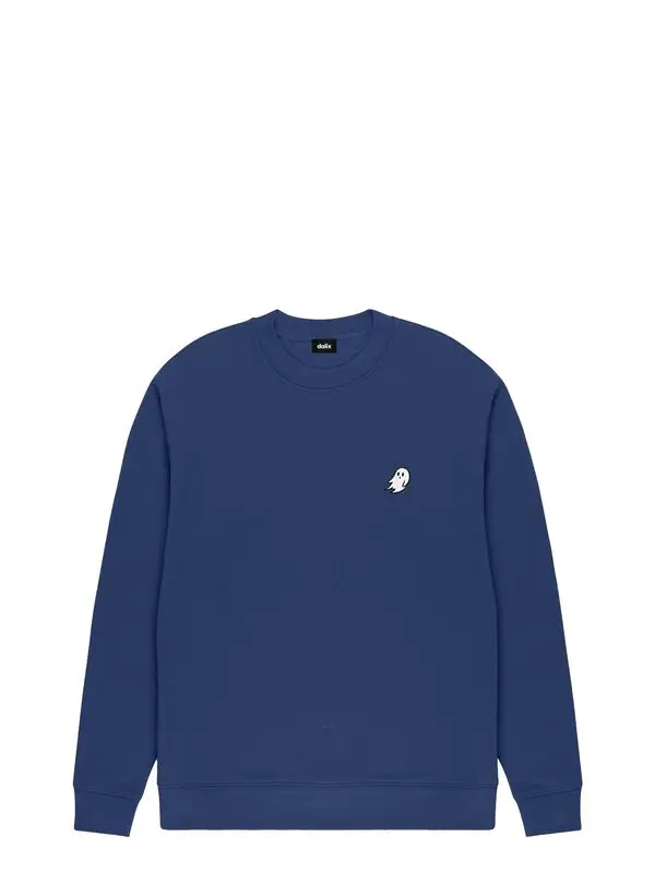 DALIX Relaxed Fit Fleece Crewneck Sweatshirt - Cobalt