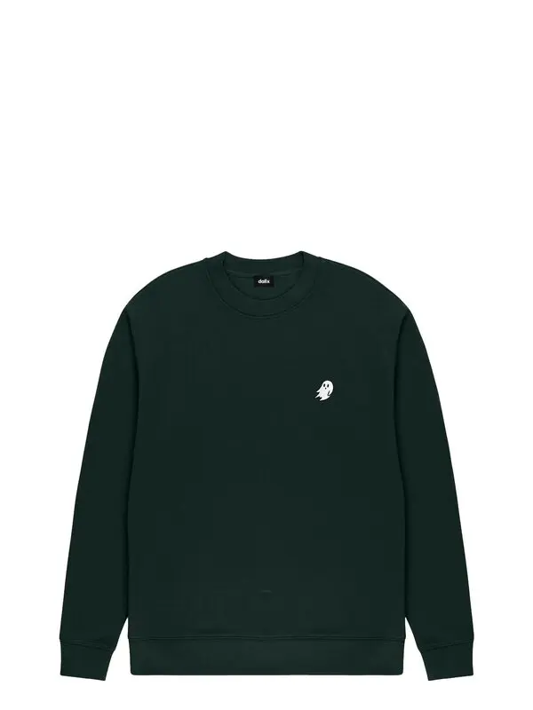 DALIX Relaxed Fit Fleece Crewneck Sweatshirt - Pine Green