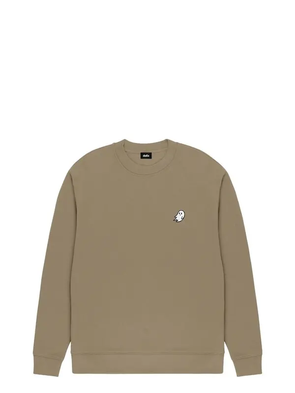 DALIX Relaxed Fit Fleece Crewneck Sweatshirt - Sand