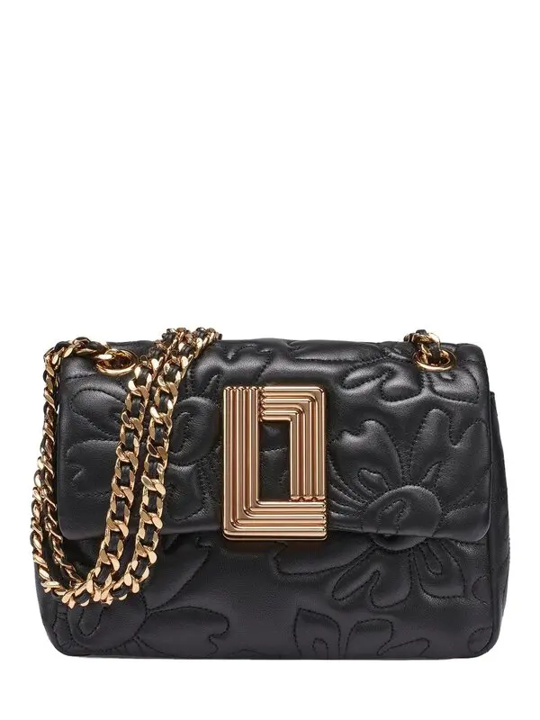 Karl Lagerfeld Paris Lafayette Quilted Floral Crossbody - Black/gold