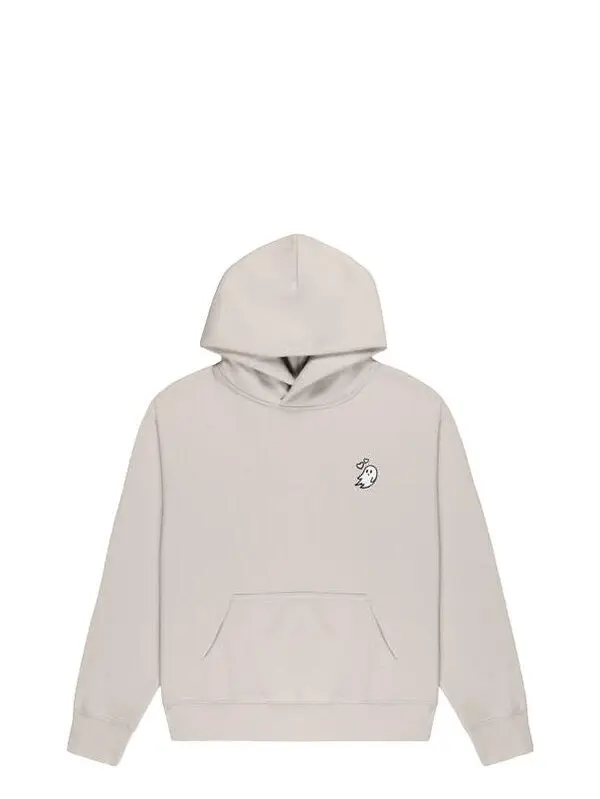 DALIX Relaxed Fit Fleece Pullover Hoodie - Bone