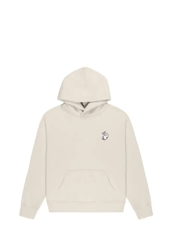DALIX Relaxed Fit Fleece Pullover Hoodie - Ecru