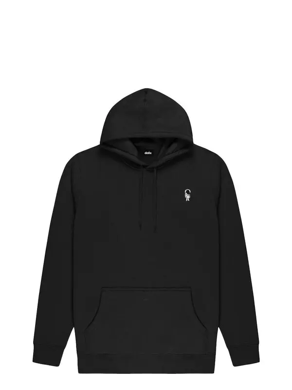 DALIX Astronaut Fleece Hooded Sweatshirt - Black