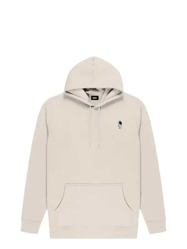 DALIX Astronaut Fleece Hooded Sweatshirt - Bone