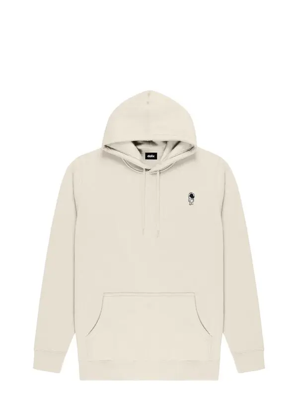 DALIX Astronaut Fleece Hooded Sweatshirt - Ecru