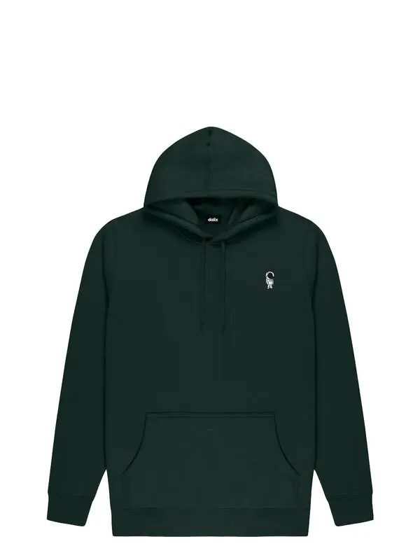 DALIX Astronaut Fleece Hooded Sweatshirt - Pine Green