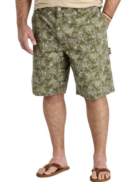 TRUE NATION BY DXL Relaxed-fit Carpenter Shorts - Faded Leaf Camo