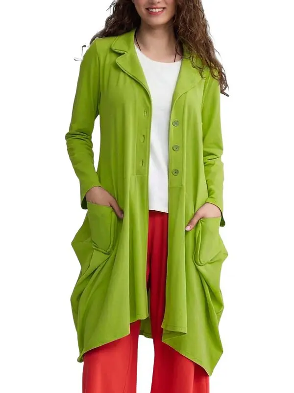 LUUKAA Liora Voluminous Jersey Jacket - Lime
