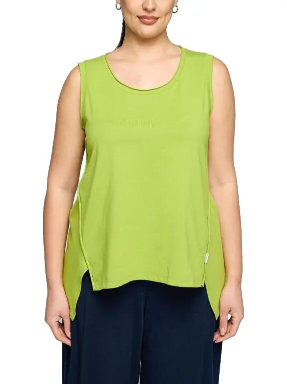 LUUKAA Azari Sleeveless Jersey Top - Lime