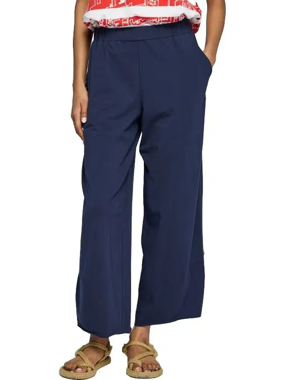 LUUKAA Ilaria Curved Jersey Trousers - Navy