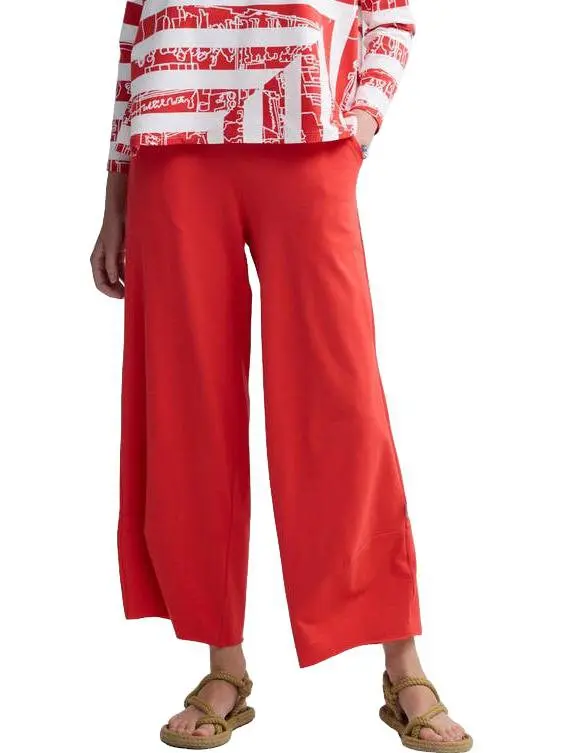 LUUKAA Ilaria Curved Jersey Trousers - Vermillion