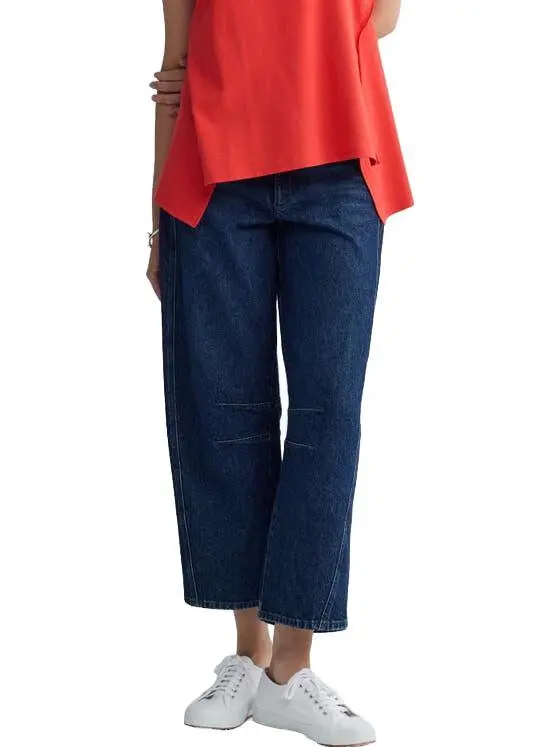 LUUKAA Lennon Structured Denim Pants - Indigo Denim