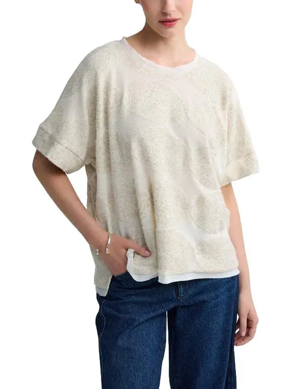 LUUKAA Blair Textured Hemp & Cotton Blouse - Nature