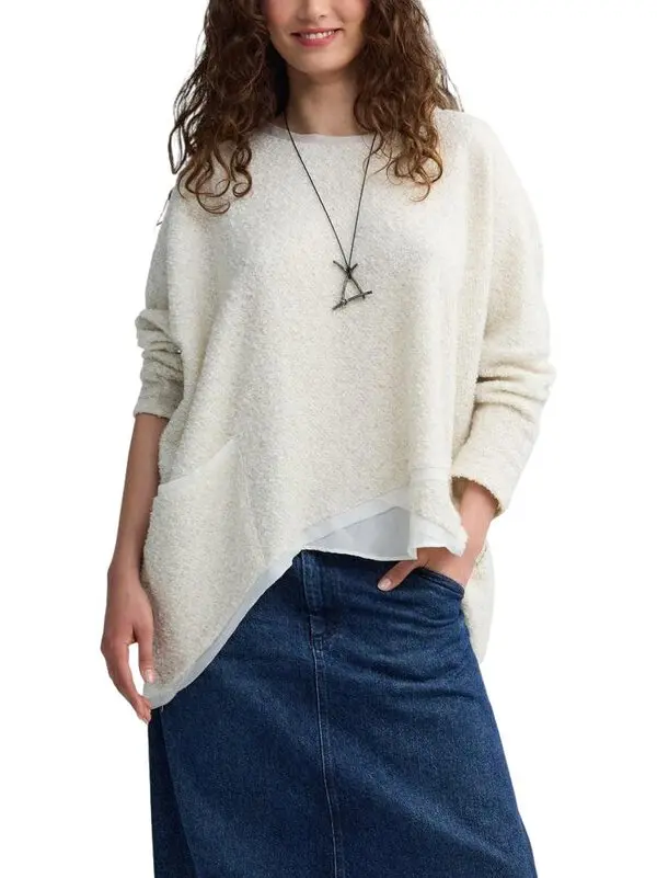 LUUKAA Textured Hemp & Cotton Blouse - Nature