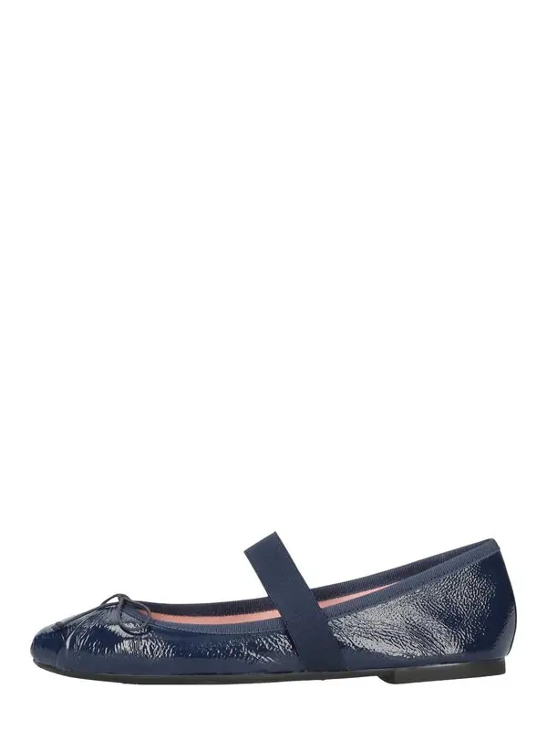 Pretty Ballerinas Round-toe Sacchetto Glove Ballerina Flats - Blue