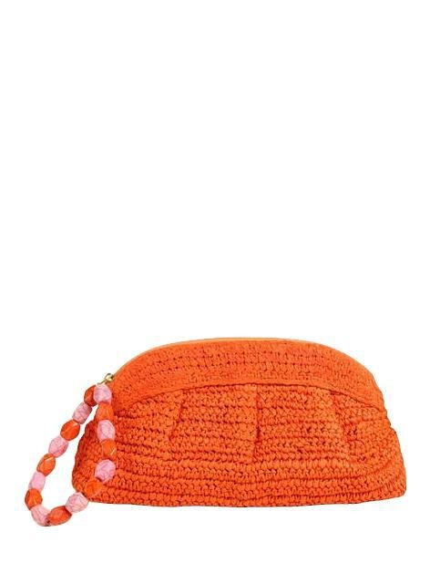 ZSA ZSA ZSU Delhi Raffia Clutch - Orange
