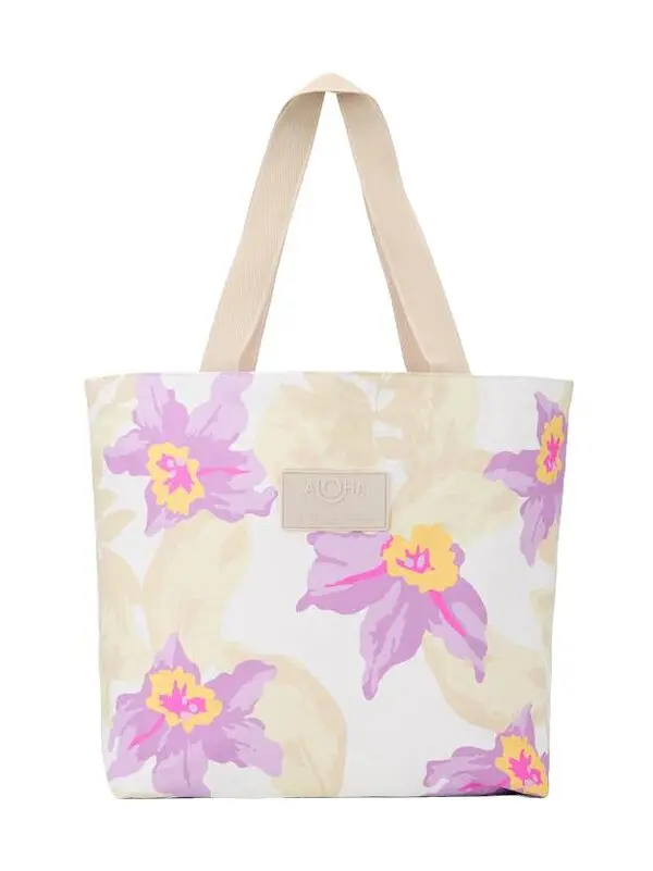 ALOHA COLLECTION Day Tripper Makana Tote - Beige Lavander