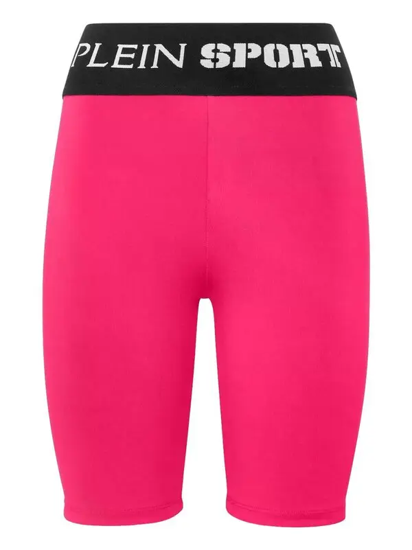 PLEIN SPORT Logo-waistband Cycling Shorts - Pink