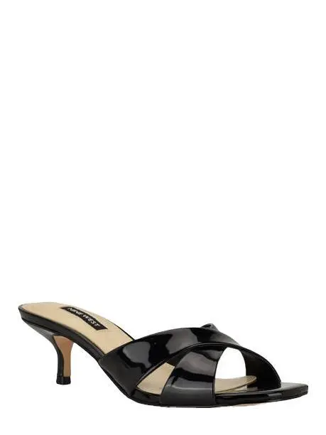 Nine West Merlana Kitten Heel Sandal - Black