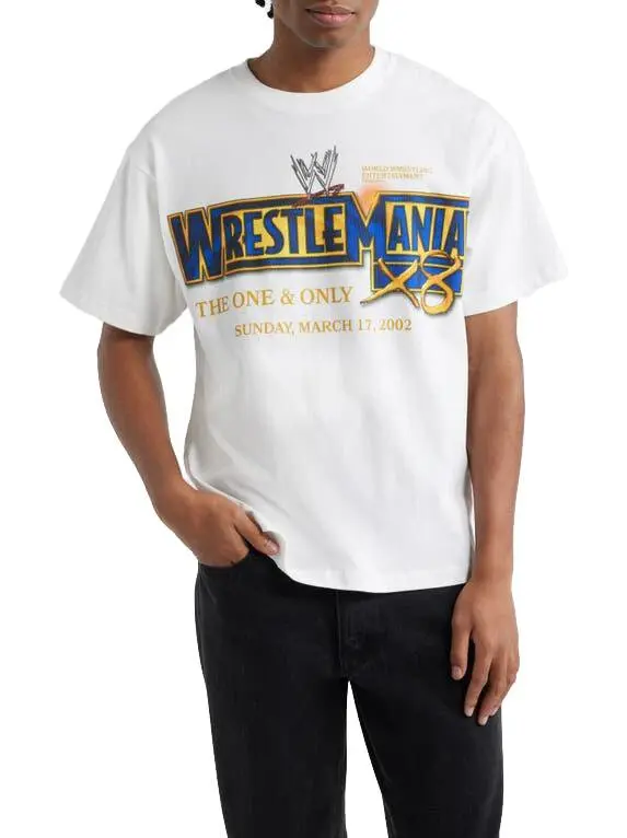 ID SUPPLY CO Wwe Wrestlemania Icon Vs. Icon Graphic T-shirt - White
