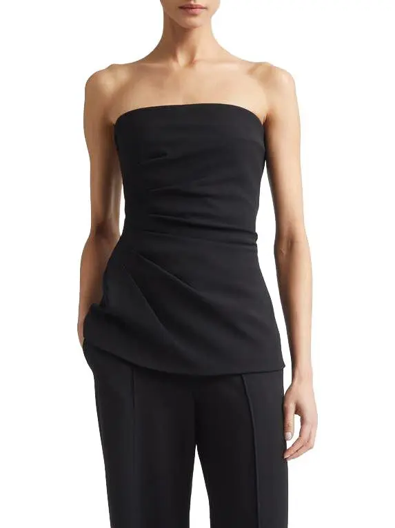 Proenza Schouler Damea Matte Double Crepe Top - Black