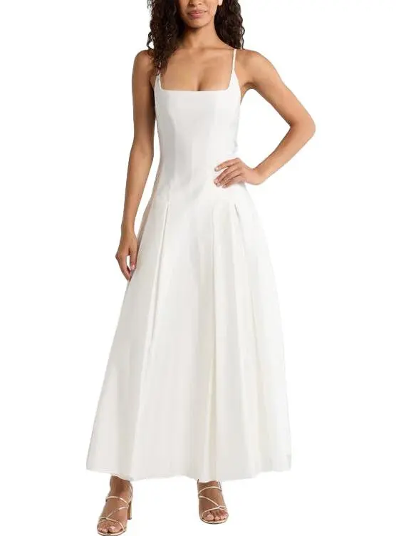 EVER NEW Emery Paneled Midi Sundress - Porcelain