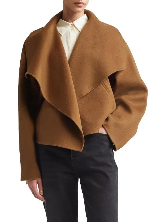 TOTEME Double-face Wool Jacket - Tobacco