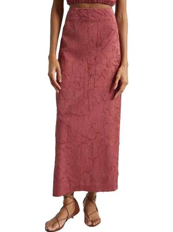Ulla Johnson Inez Texture Maxi Skirt - Fig