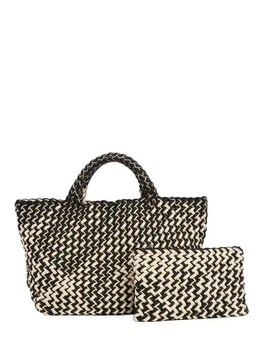NAGHEDI St. Barths Medium Double Weave Tote - Obsidian
