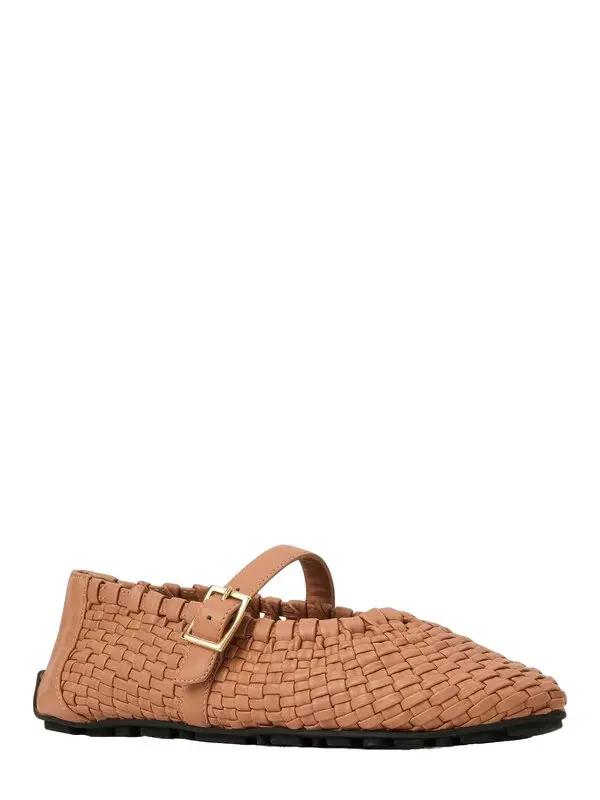 Aquatalia Quello Water-resistant Mary Jane Flat - Clay Nappa