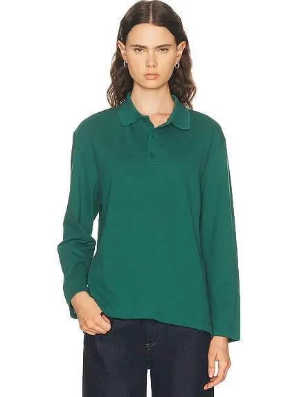 FLORE FLORE Diana Polo Top - Evergreen
