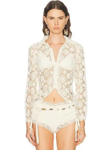 Isabel Marant Étoile Yana Lace Top - White