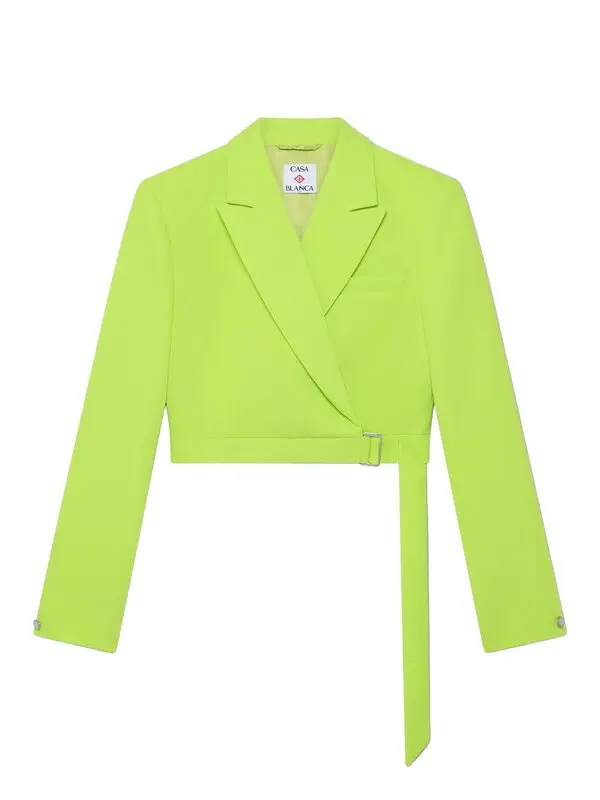 Casablanca Crepe Tailored Jacket - Green