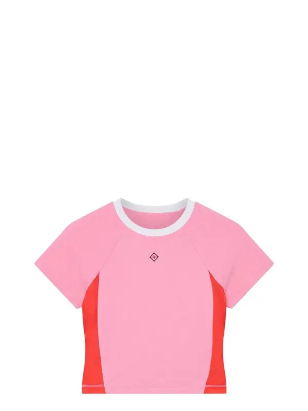 Casablanca Monogram Short Sleeve Rash Top - Red