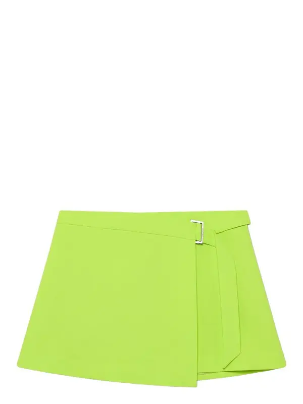 Casablanca Crepe Mini Skirt - Green