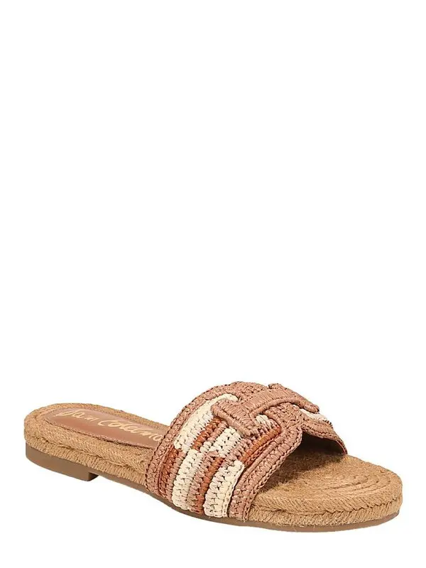 Sam Edelman Miya Woven Slides - Brown Multi