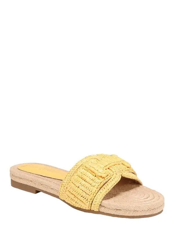 Sam Edelman Miya Woven Slides - Warm Marigold