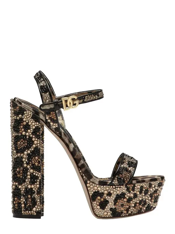 Dolce & Gabbana Leopard-print Platform Sandals - Animal Print