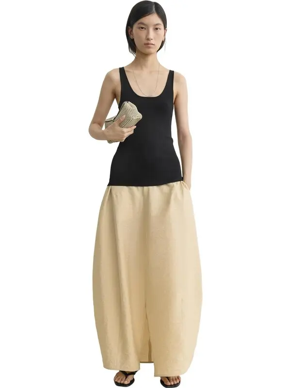 TOTEME Egg-shaped Parachute Skirt - Stone
