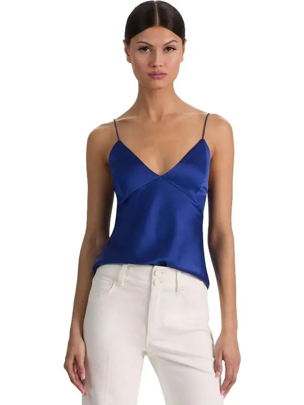 Alice + Olivia Milta V-neck Tank - Blue