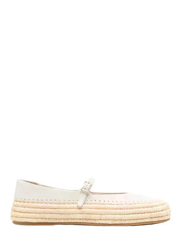 PALOMA BARCELO Olimpia Leather Ballet Flats - White