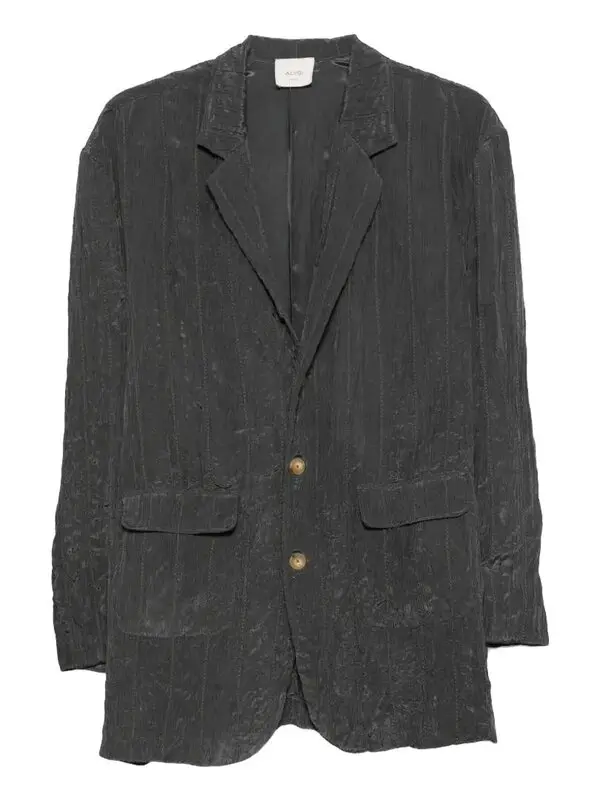 ALYSI Single-breasted Flap-pocket Blazer - Grey