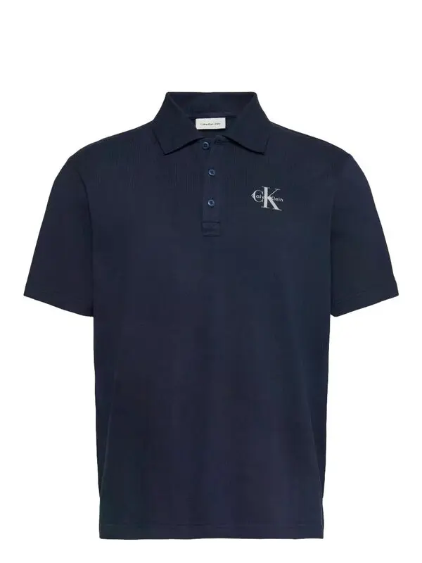 Calvin Klein Logo Polo Shirt - Blue