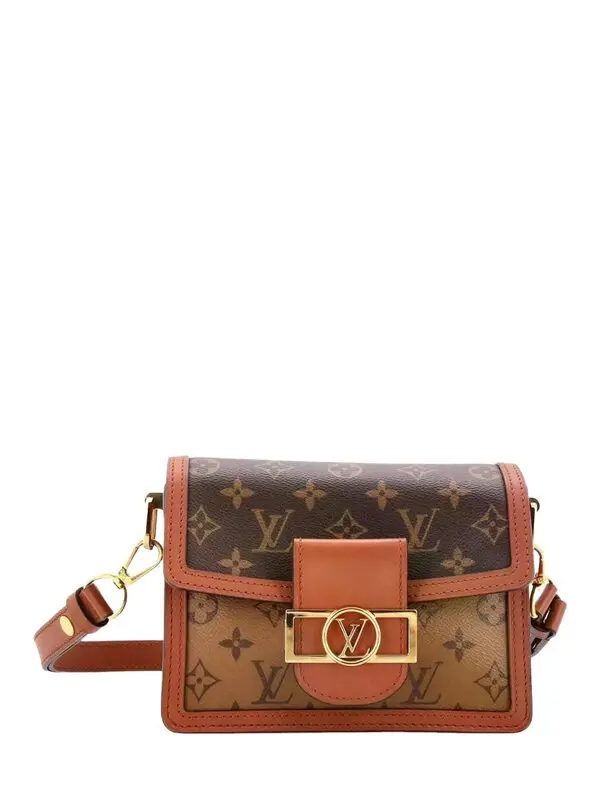 LOUIS VUITTON Dauphine Mini Crossbody Bag Reverse Monogram Canvas - Brown
