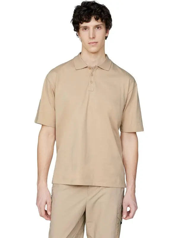 ATM Anthony Thomas Melillo Heavyweight Jersey Polo T-shirt Cotton - Macadamia