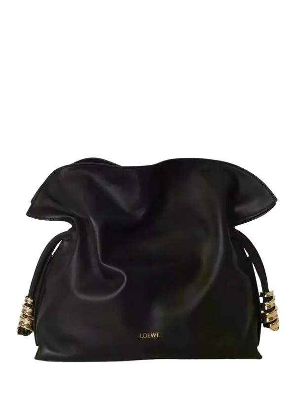 Loewe Medium Coil Flamenco Clutch Bag - Black